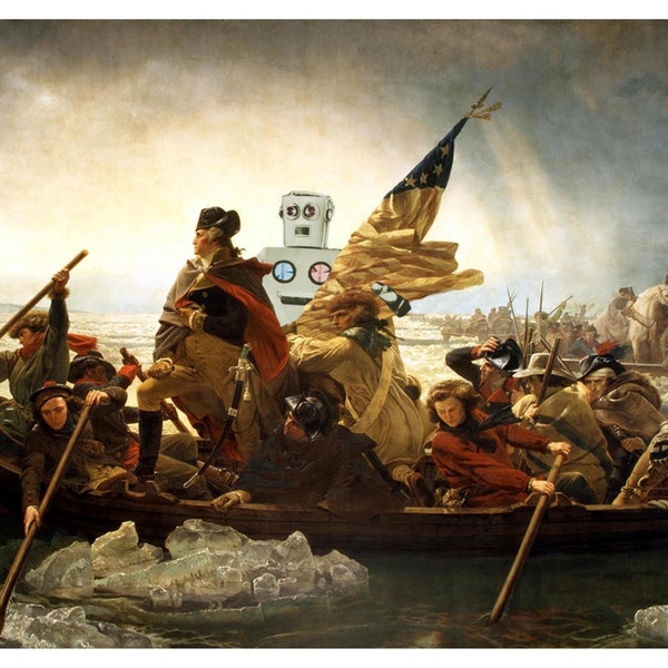 George Washington Crossing the Delaware Print - Etsy