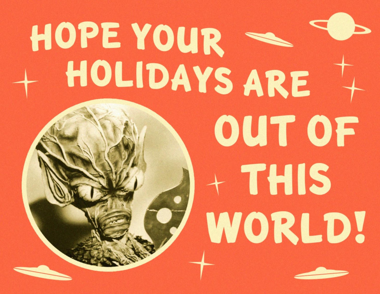 Alien, Holiday Cards, Ufos, Christmas, Holidays, Geekery, Alternate ...