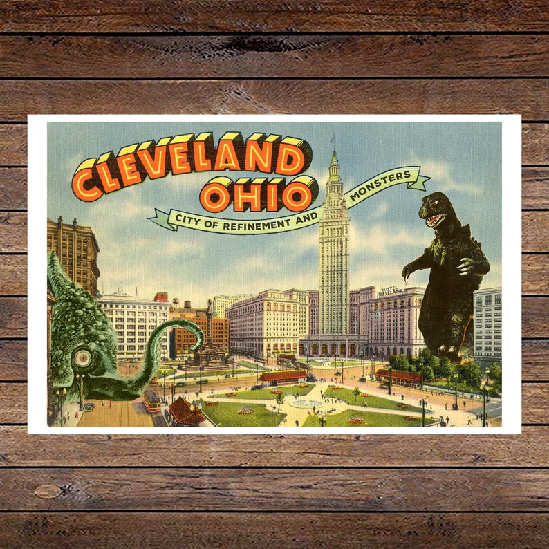 Cleveland, Monsters, City of Monsters, Ohio, Cleveland Art, Kaiju ...