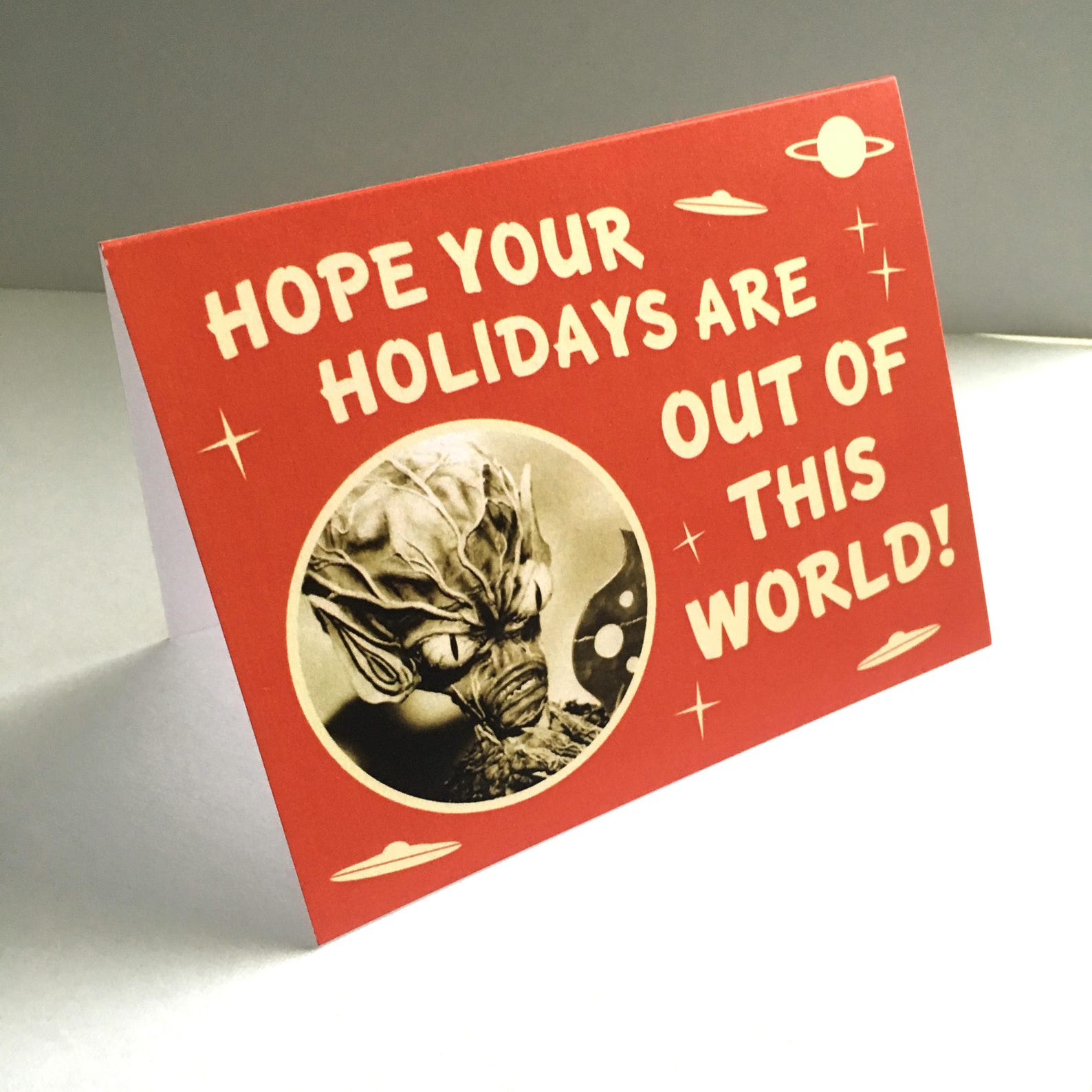 Alien, Holiday Cards, Ufos, Christmas, Holidays, Geekery, Alternate ...