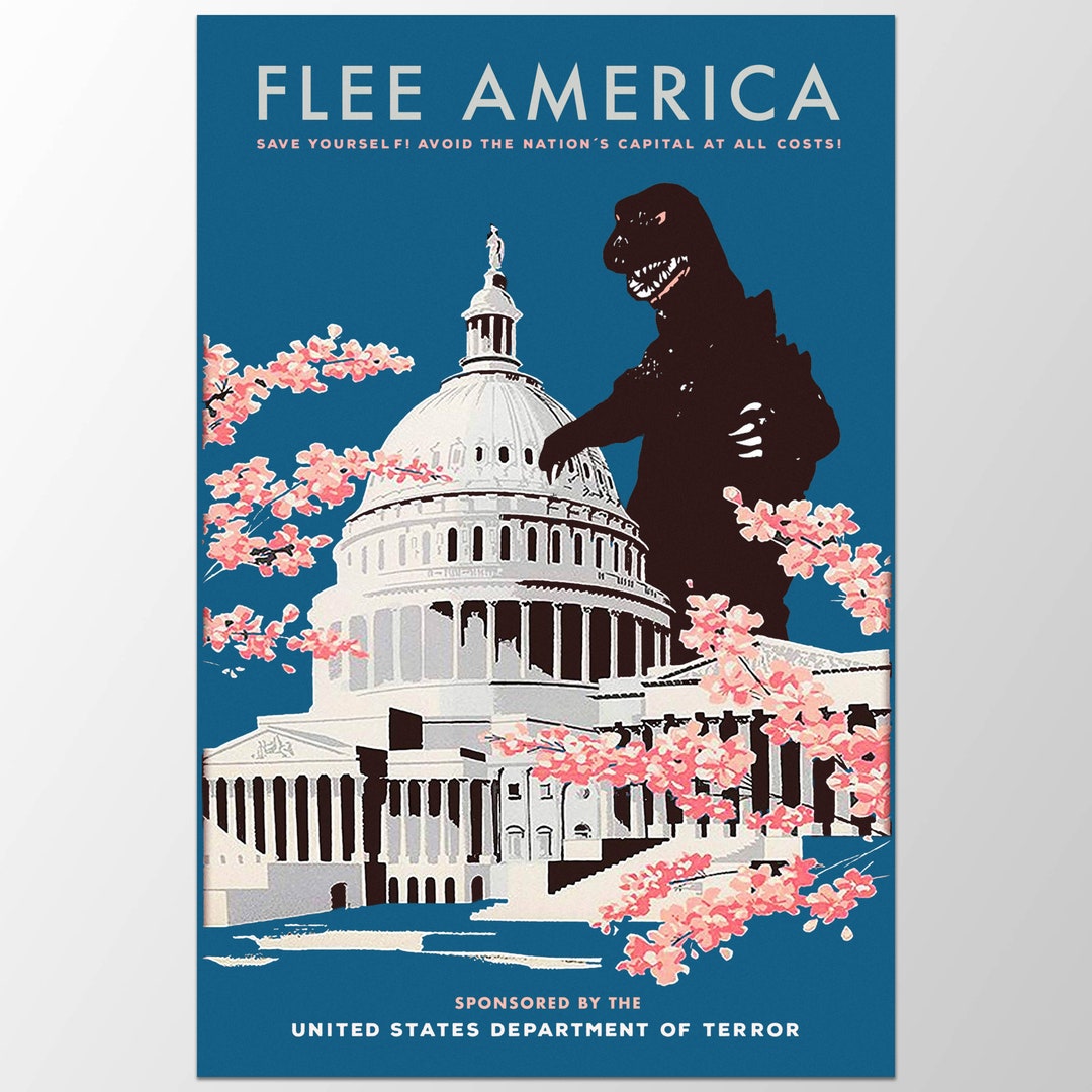 Flee America, Washington DC, Monster Art, Monster, Washington, Capitol ...