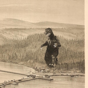 Olympia, Digital Print, Olympia WA, Monster Art, Kaiju, Washington ...