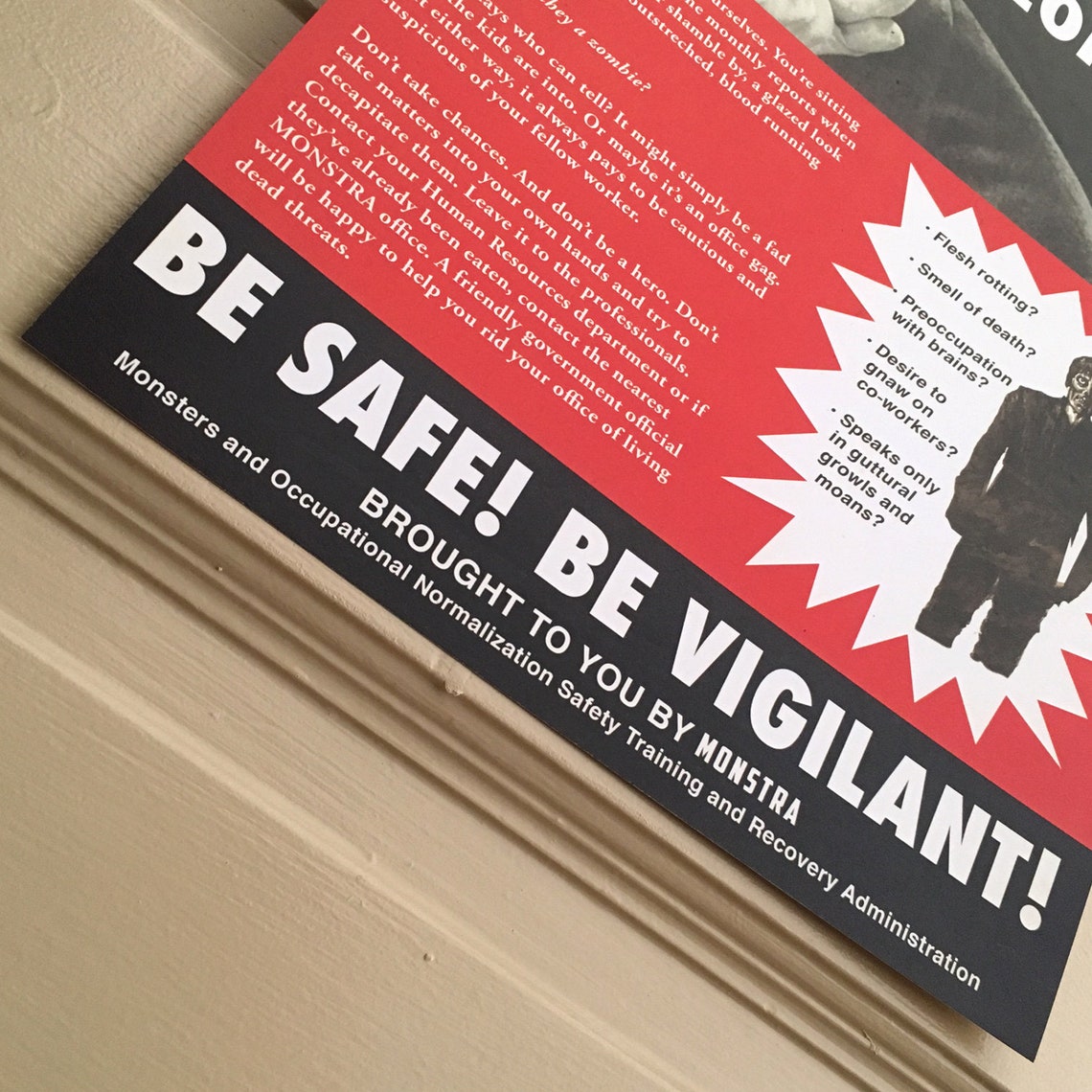 Vintage Poster Propaganda Poster Zombie Art Zombies | Etsy