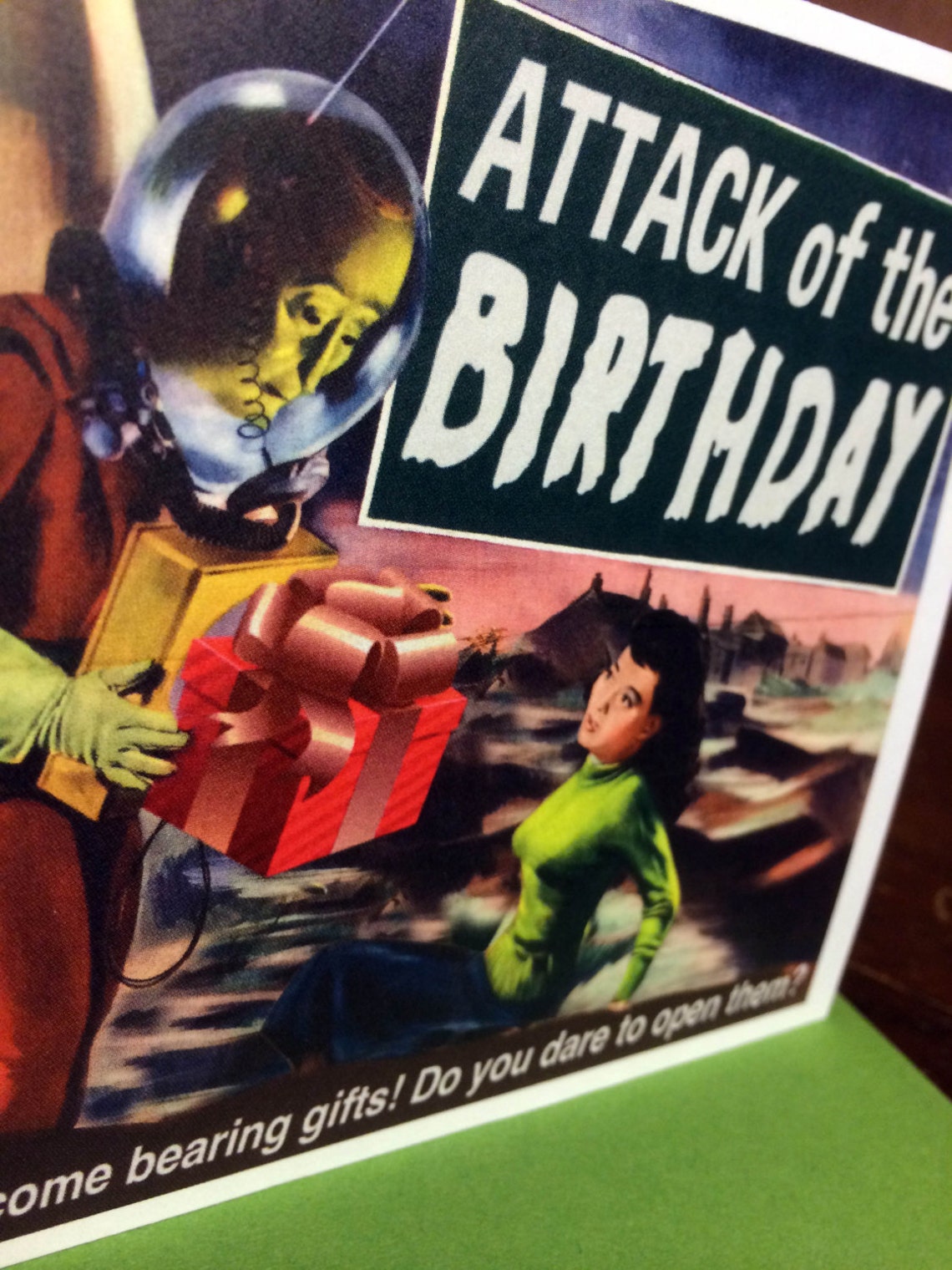 Attack of the Birthday Card - Etsy