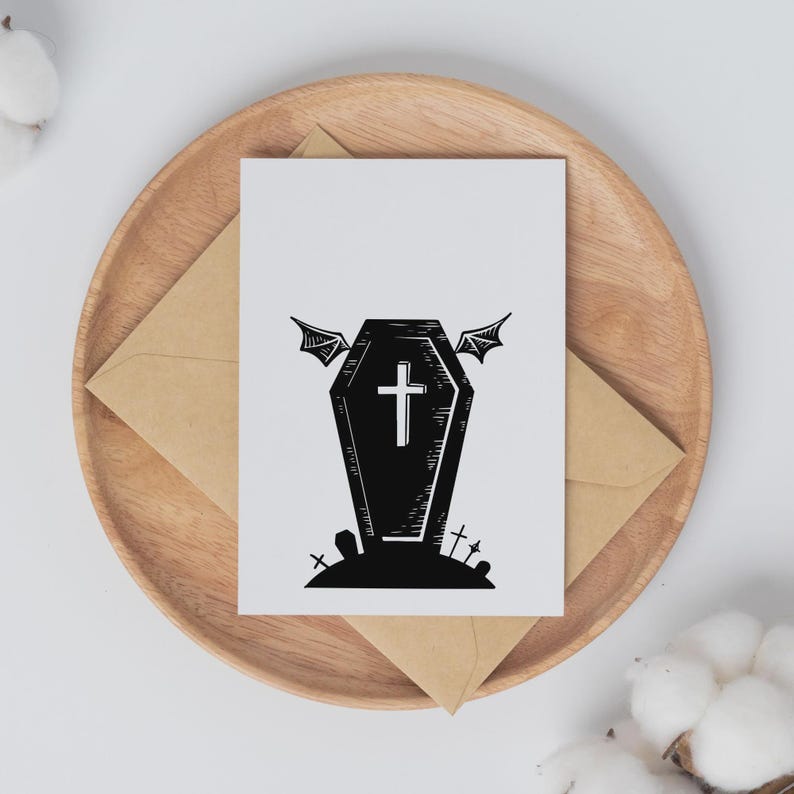 Halloween Coffin Svg Bundle: Black Cat, Spooky House Laser Cut File ...