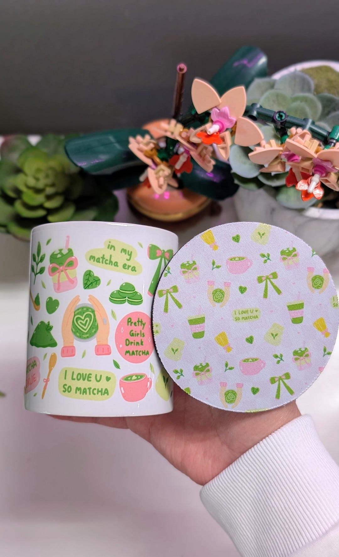 Matcha Girly Lover Gift Set Includes: 11oz Mug, Coaster, and Stickers ...