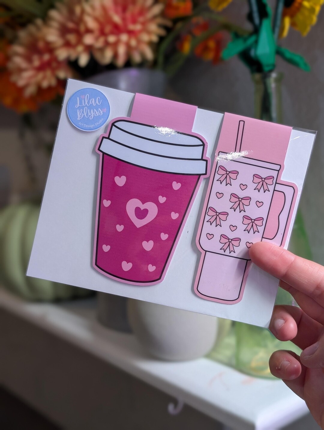 Coffee 2pc Magnetic Bookmark Set for Decorating Your Planner, Books ...