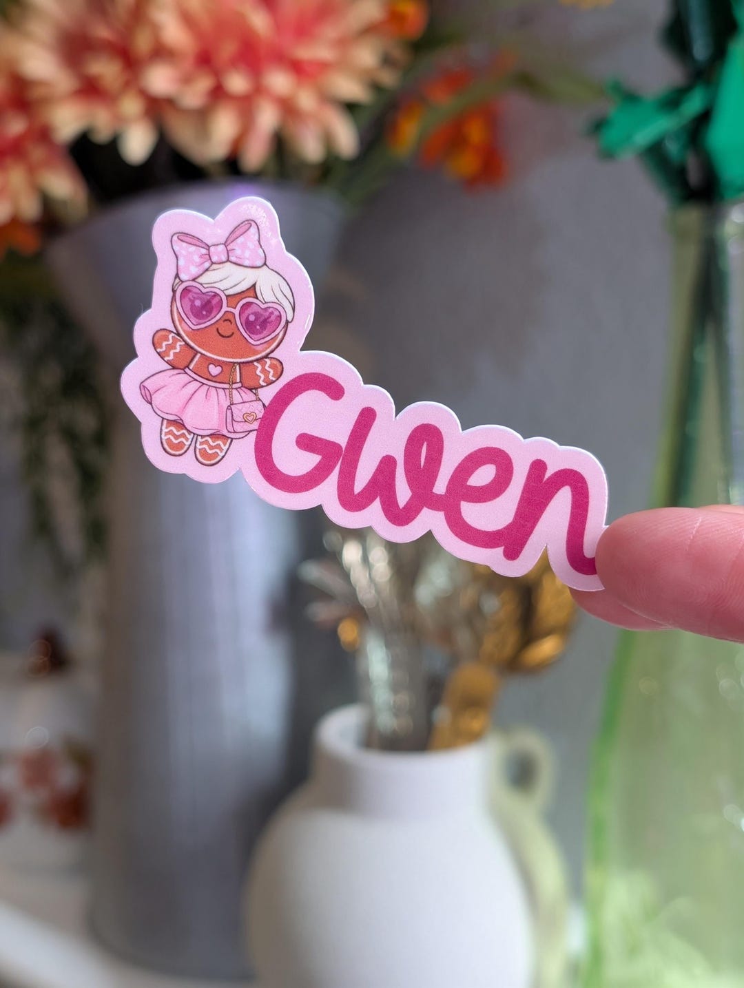 Personalized Glam Fashionista Gingerbread Cute Girl Christmas Holiday ...