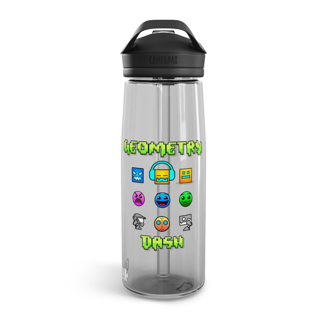 Geometry Dash Icons Water Bottle | Gamer Gift for Kids & Teens - Etsy UK
