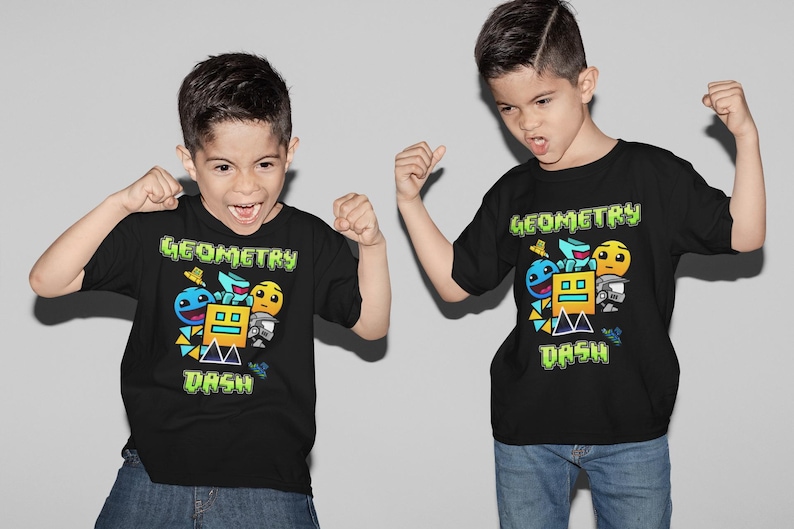 Kids Geometry Dash T-shirt - Etsy