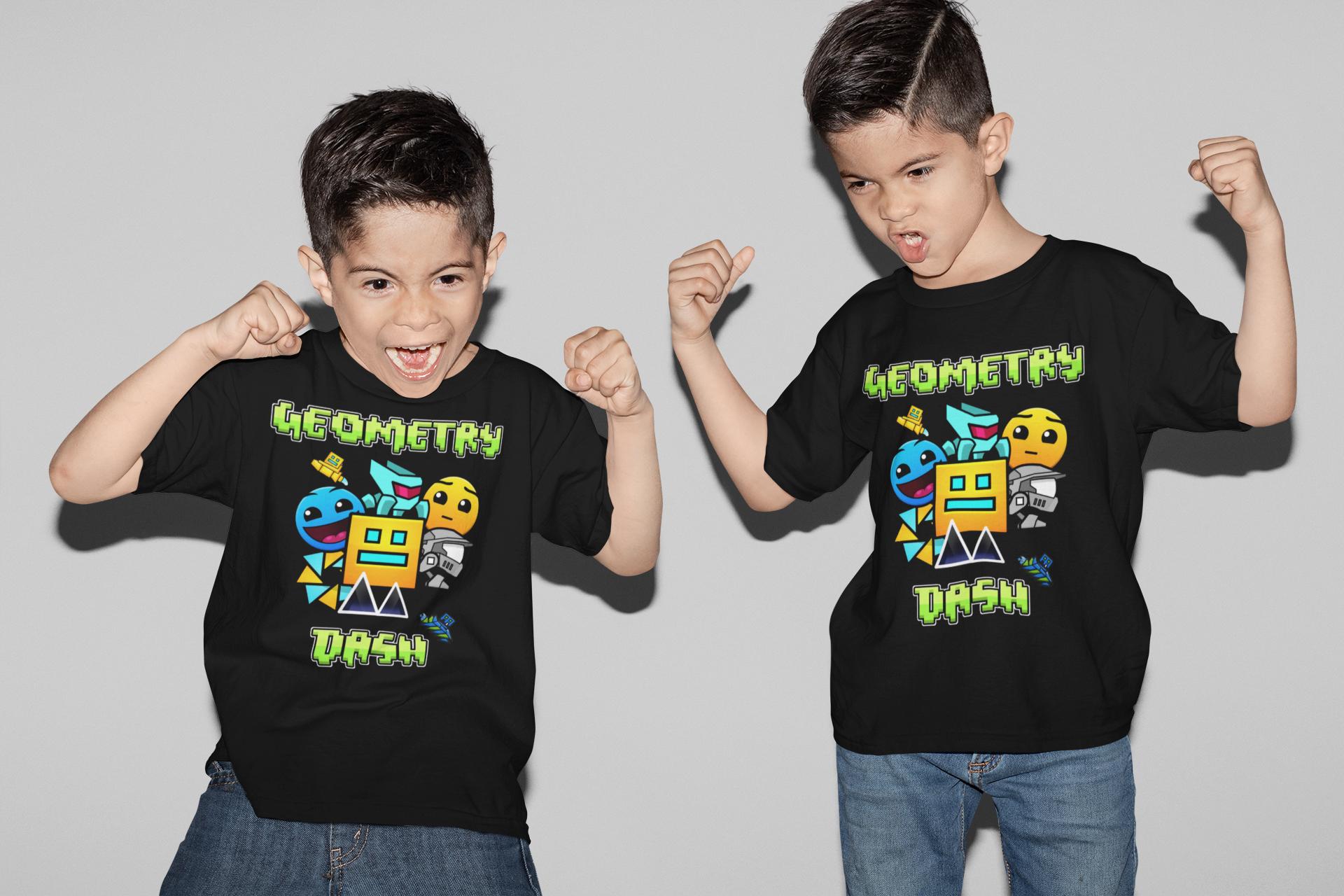 Kids Geometry Dash T-shirt - Etsy
