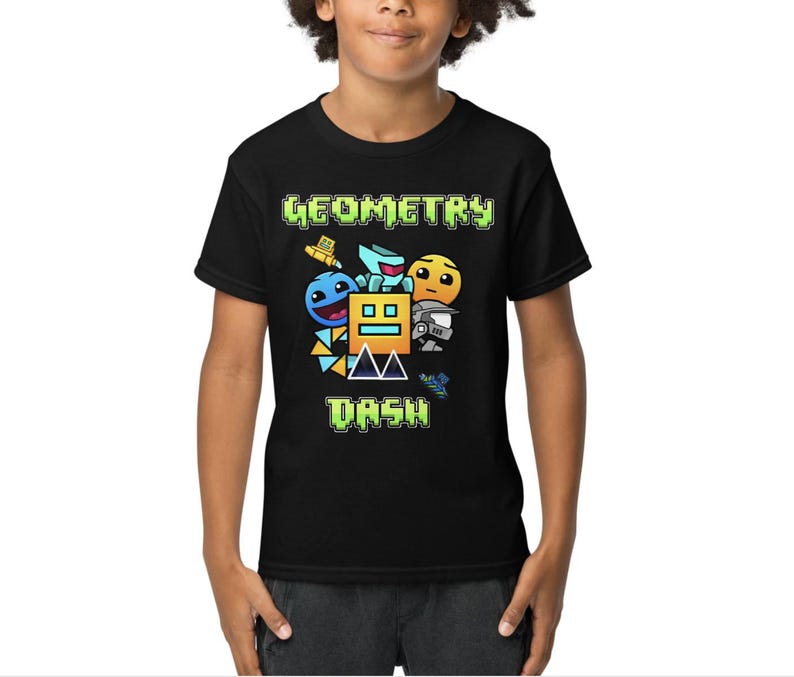 Kids Geometry Dash T-shirt - Etsy