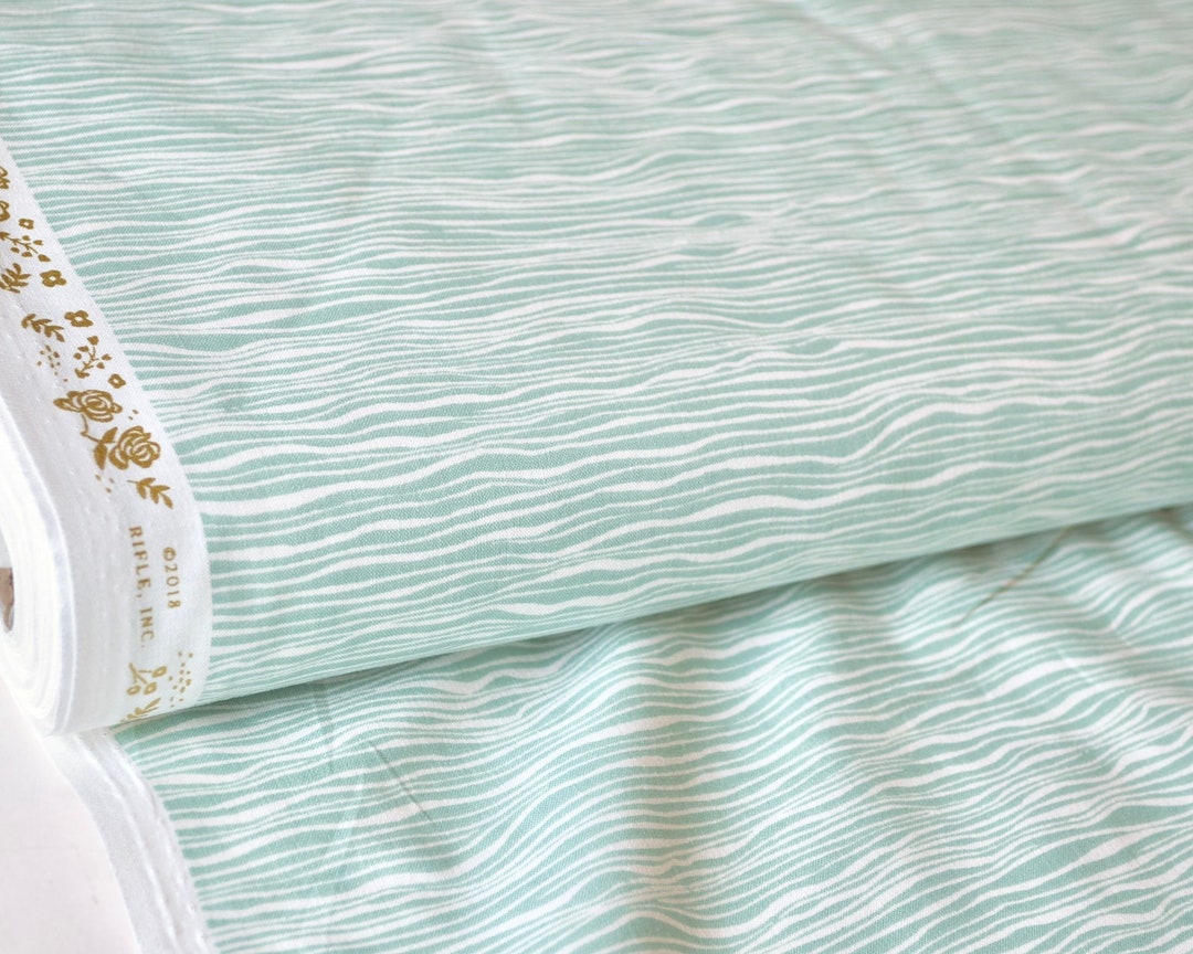 Wildwood-faux Bois-blue Fabric RP107-BL1, Cotton+steel-rifle Paper Co ...