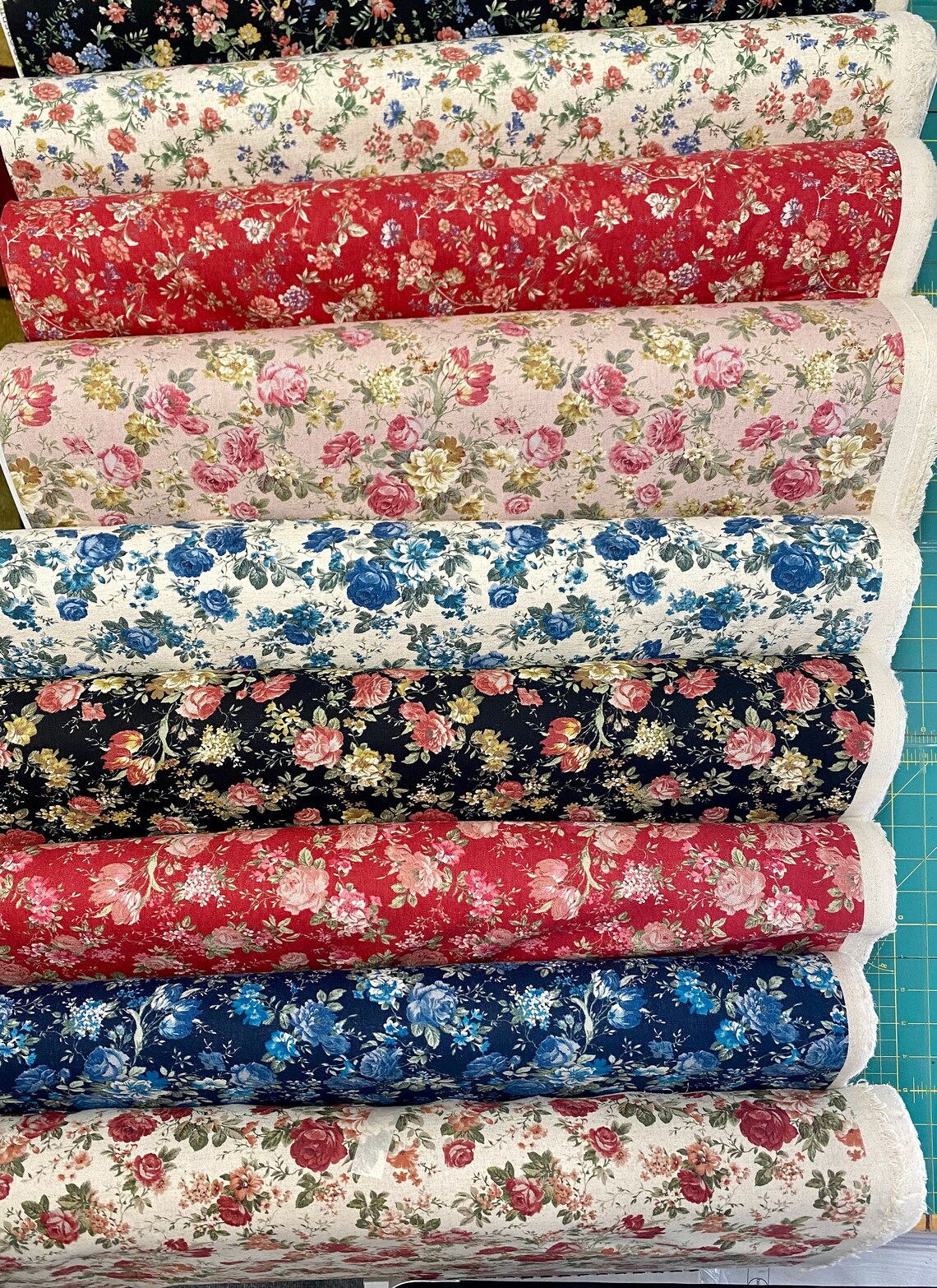 Cotton Flax Print SB-87505D3-7 BLACK by Sevenberry Prints | Etsy