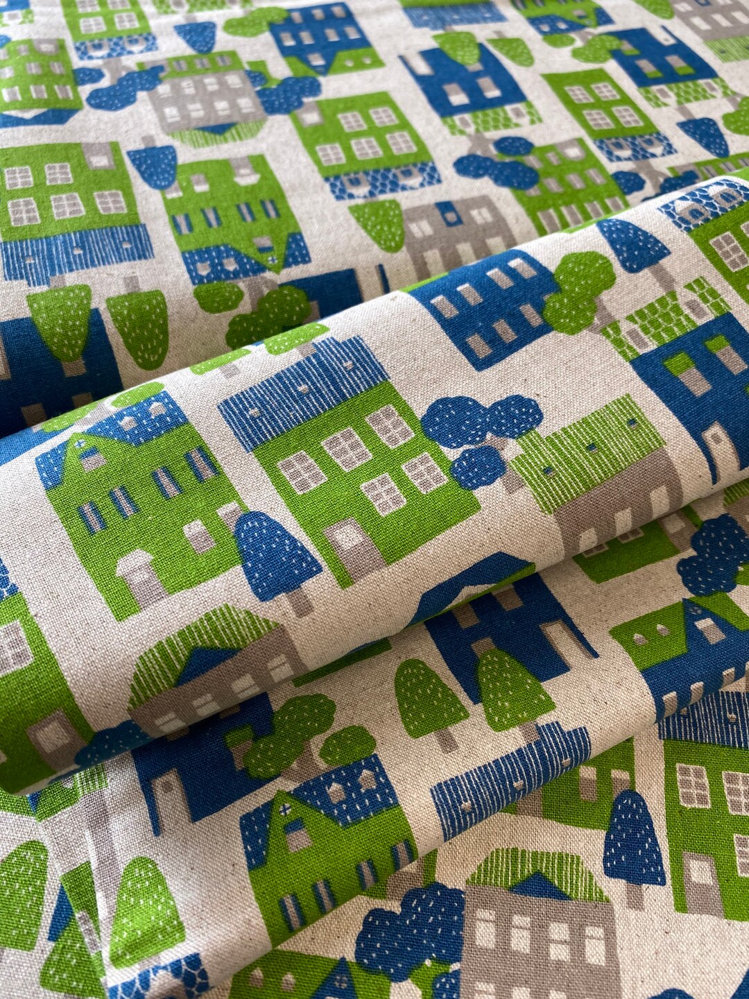 Cotton Flax Print, SB-850316D3-2 Blue by Sevenberry Animals Prints ...