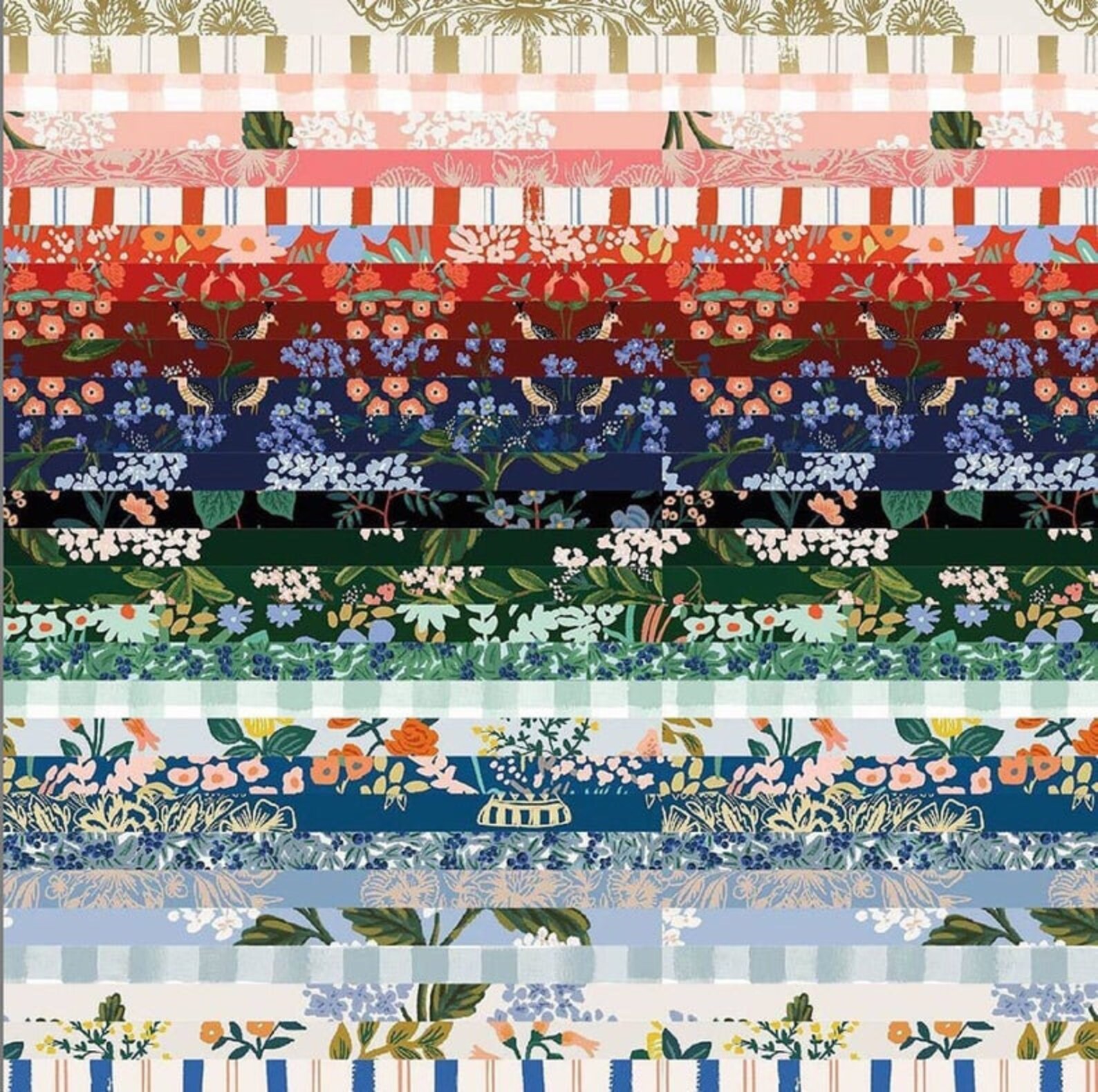 Meadow Vase Block Print Blue Fabric RP206-BL1 Cottonsteel - Etsy