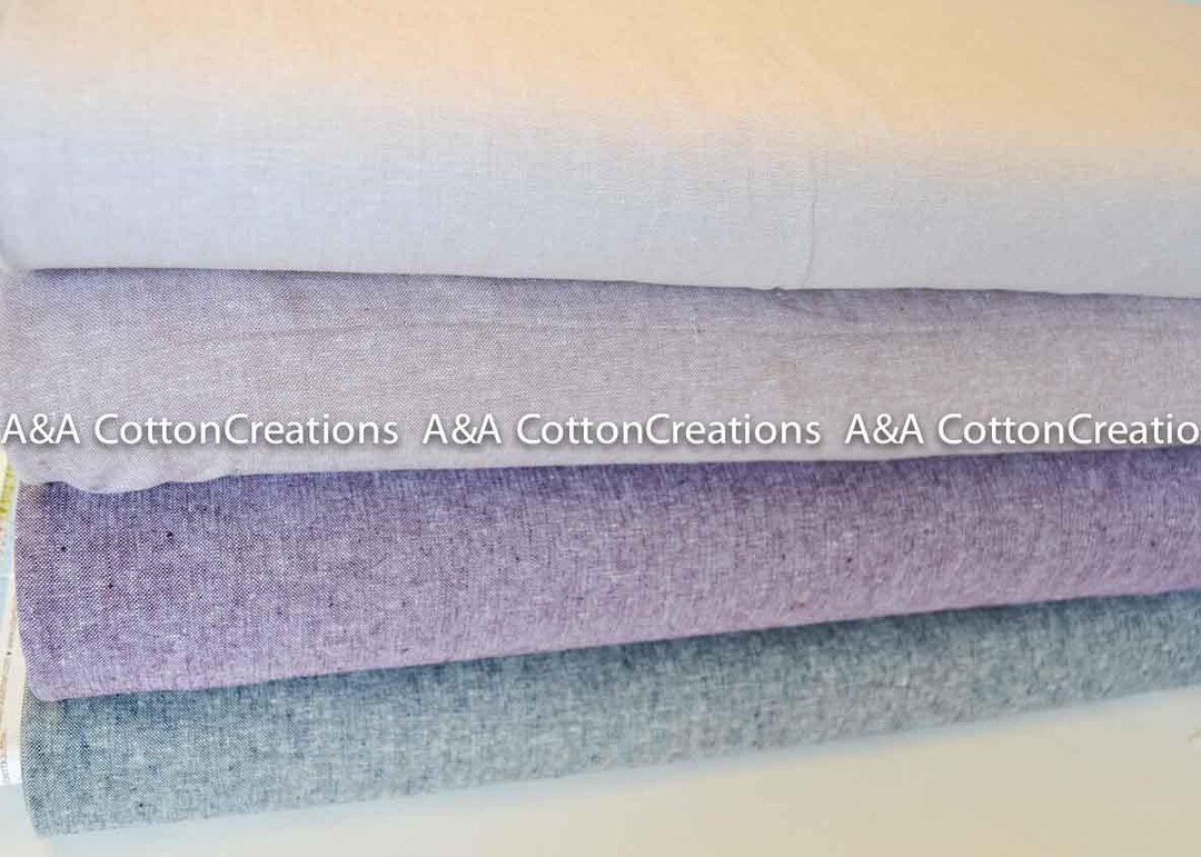 Linen Essex Linen Bundle of 4, Yarn Dyed Fabric, Quilt Backing ...