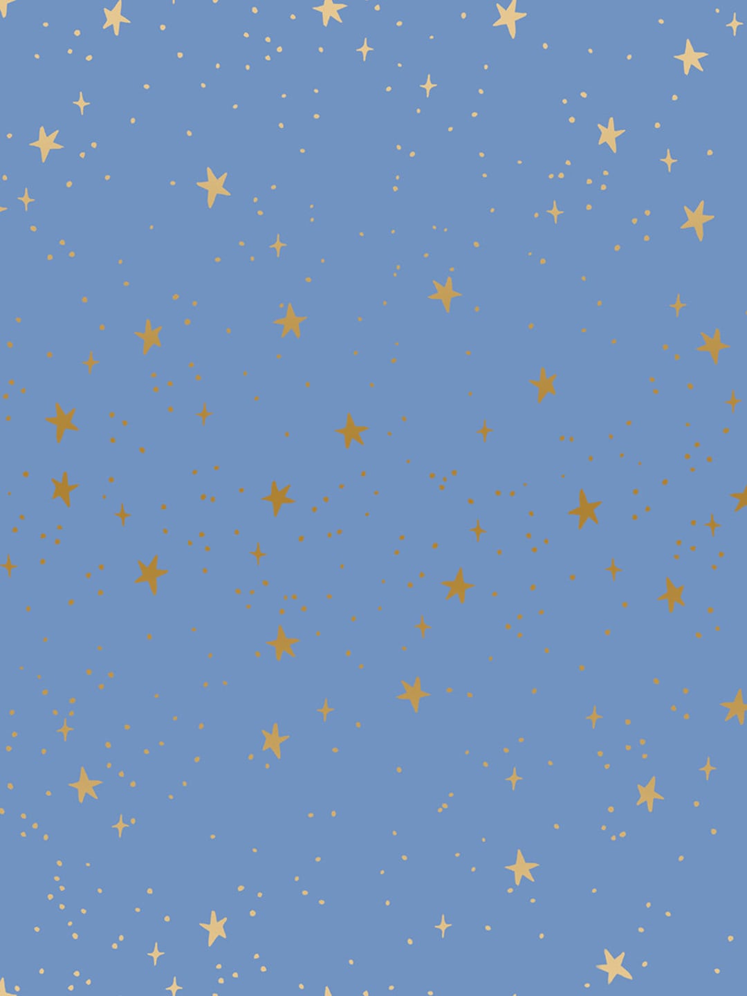 Rifle Paper Co, RP310-PE5M Primavera, Periwinkle Stars Metallic Fabric ...