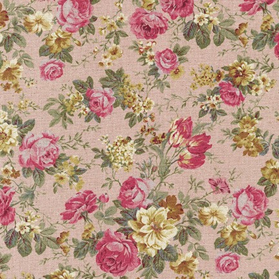 Cotton Flax Print, SB-87505D3-4 BLUSH by Sevenberry Prints, Decor ...