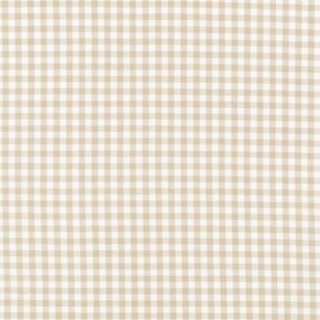 Sand 1/8" Plaid Cotton, Carolina Gingham, Beige Yarn Dyed Fabric ...