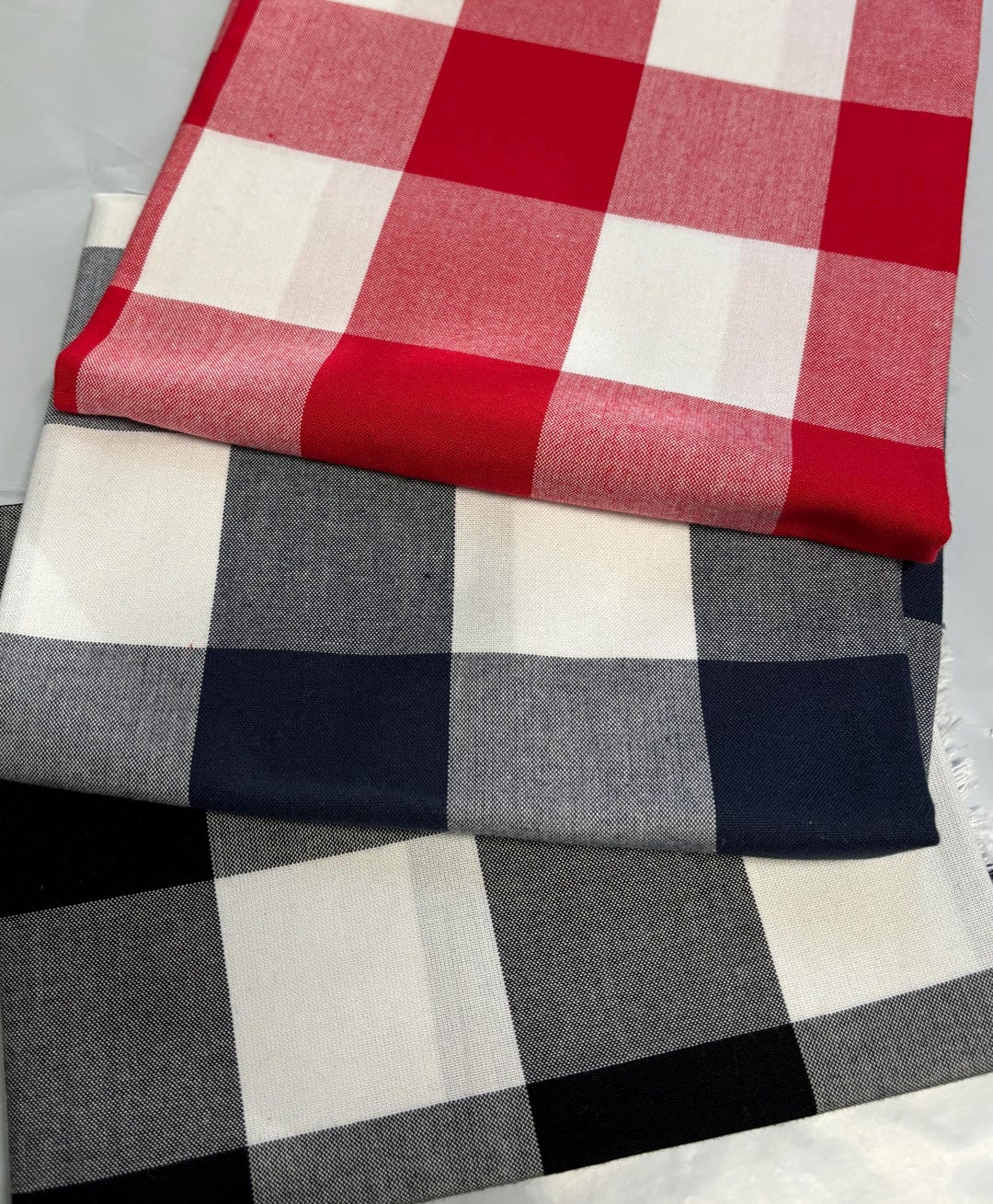 Sale 25 % - End of Bolts 3 Pieces 12"x44" - 2" Navy, Black, Crimson ...