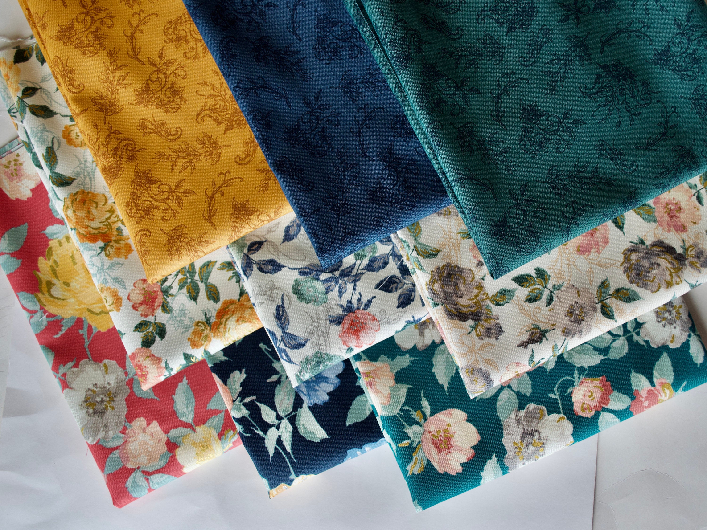 Summer Rose Bundle of 9 prints 100% fine cotton quilt weight | Etsy