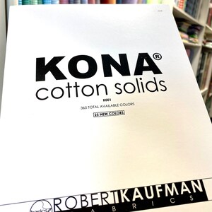 Kona Color Card, New Kona 365 Solid Color Card, Kona Swatches, Cotton ...