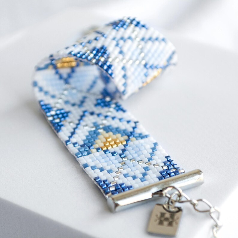 Nordic Miyuki Delica Bracelet Pattern: Geometric Seed Bead Loom (PDF ...