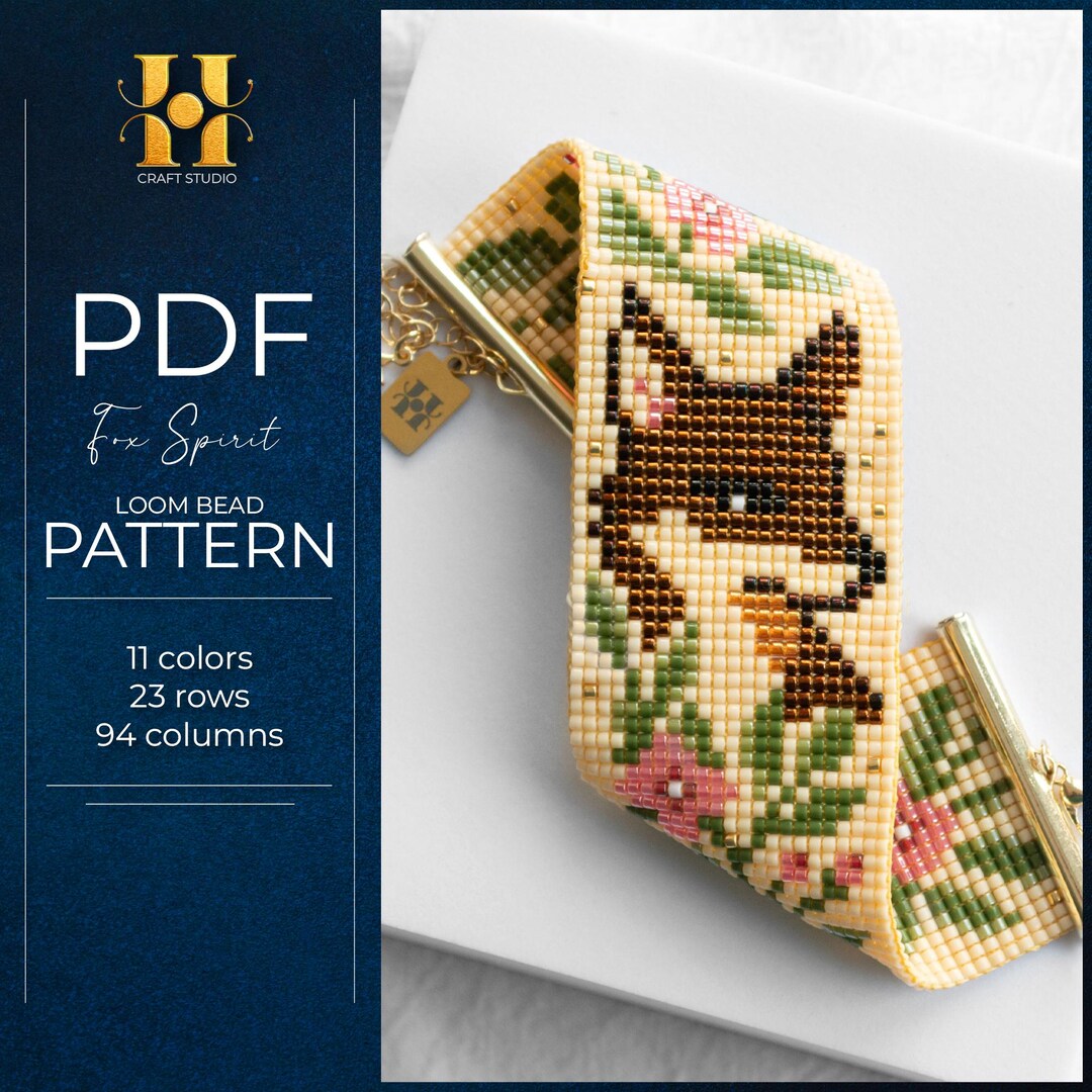 Miyuki Delica Fox Loom Bracelet Pattern: Seed Bead Jewelry (PDF Pattern ...