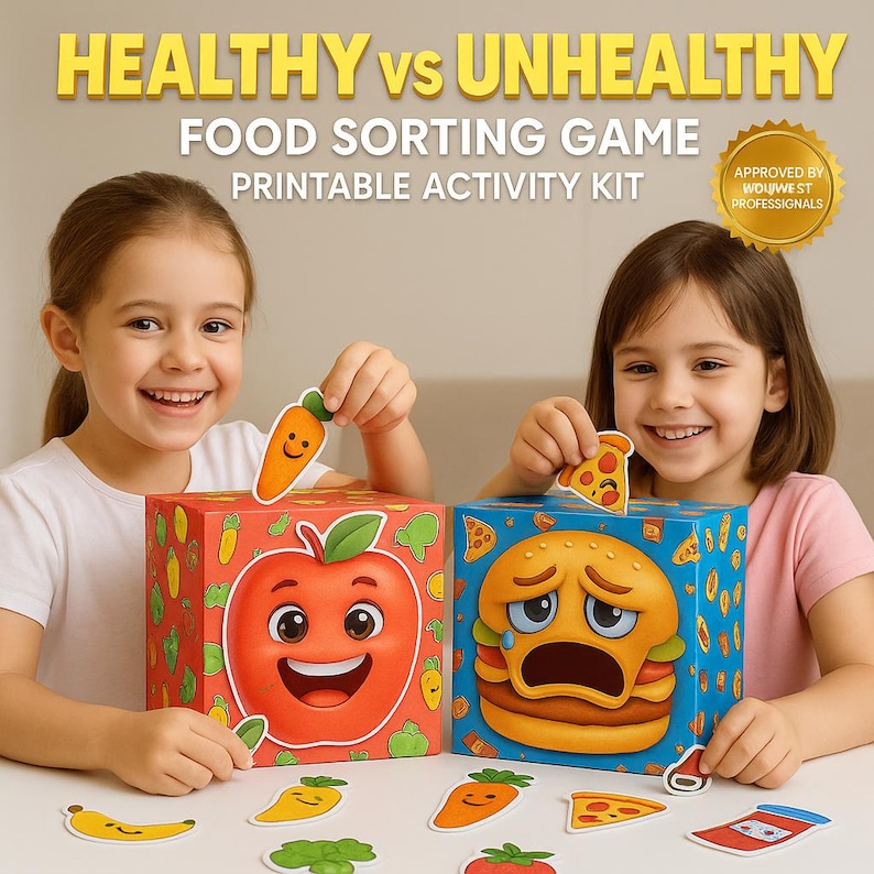 Healthy Vs Unhealthy Food Sorting Game: Printable Nutrition Activity ...