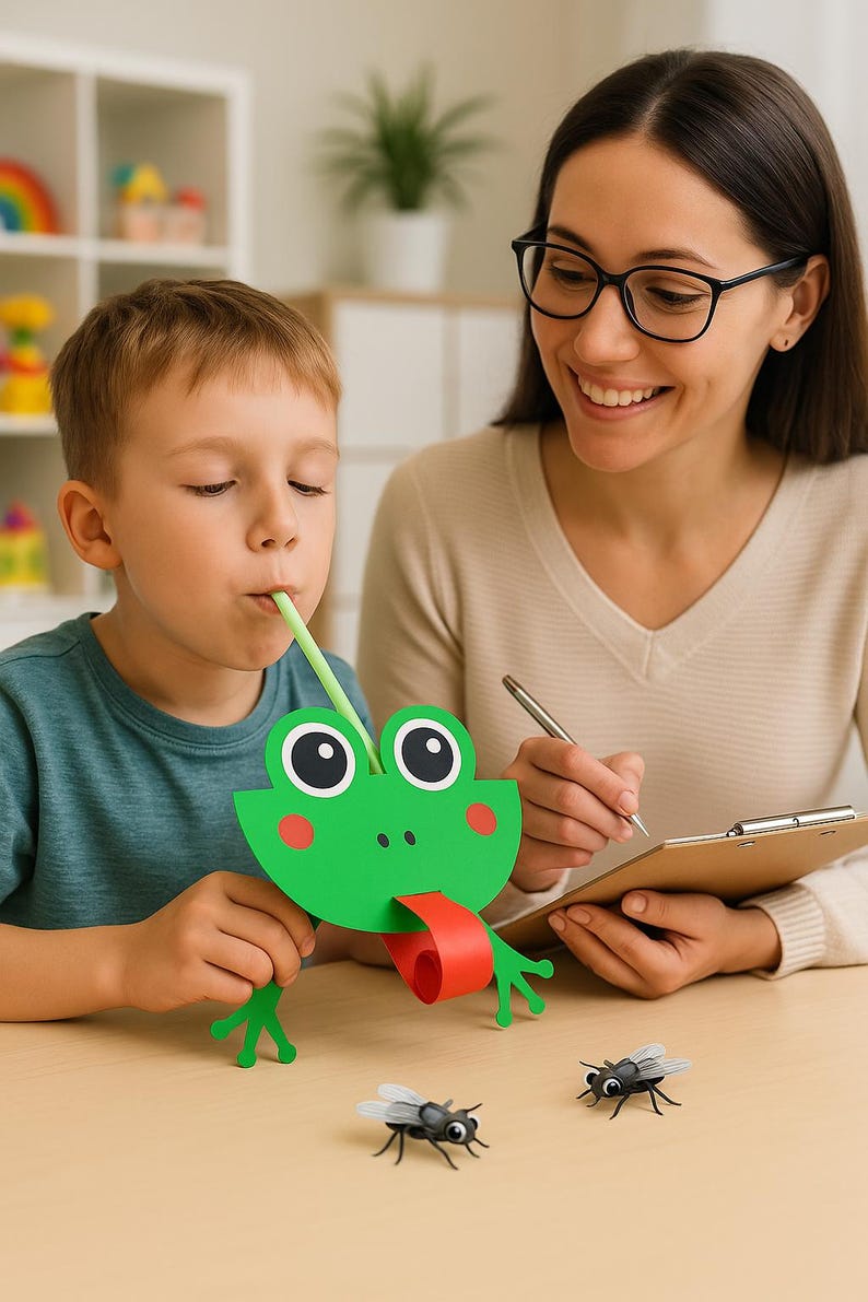 Frog Blowing Game Printable: Speech Therapy, Oral Motor Exercise - Etsy UK
