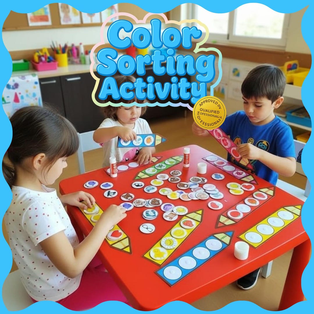 Color Sorting Game: Preschool Printable Activity (PDF Kit) - Etsy UK