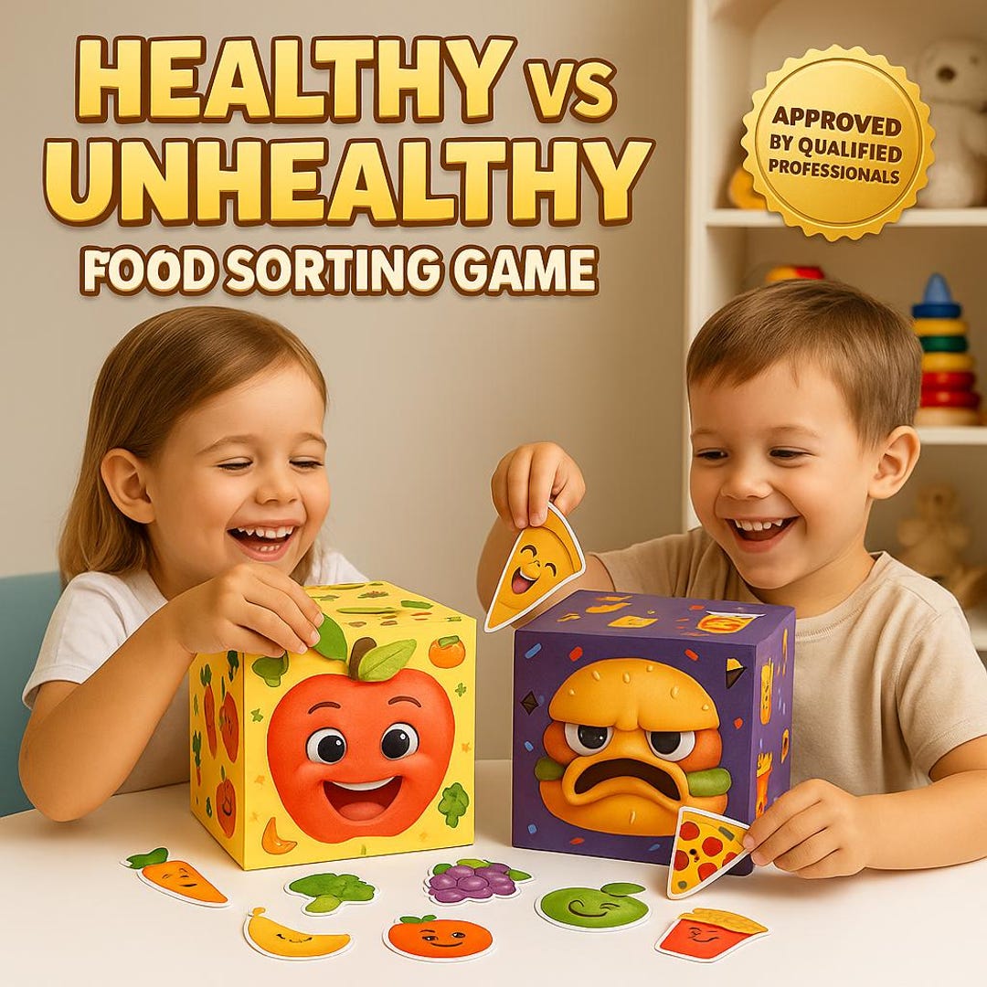 Healthy Vs Unhealthy Food Sorting Game: Printable Nutrition Activity ...