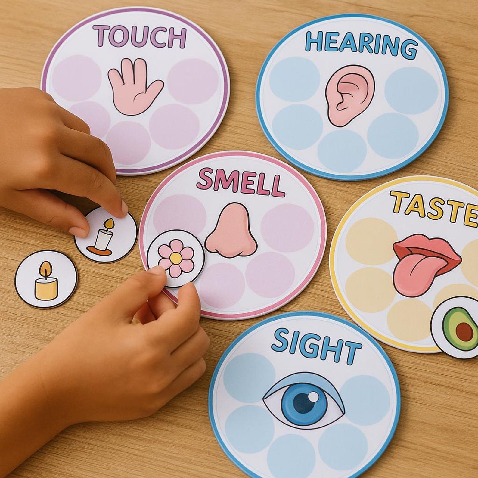 5 Senses Montessori Game: Sensory Sorting Activity (PDF) - Etsy