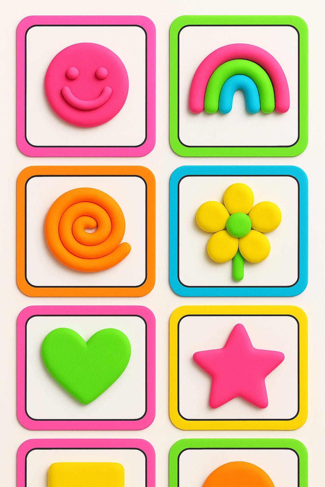 Playdough Shape Matching Cards: Fine Motor Activity Mats (PDF) - Etsy