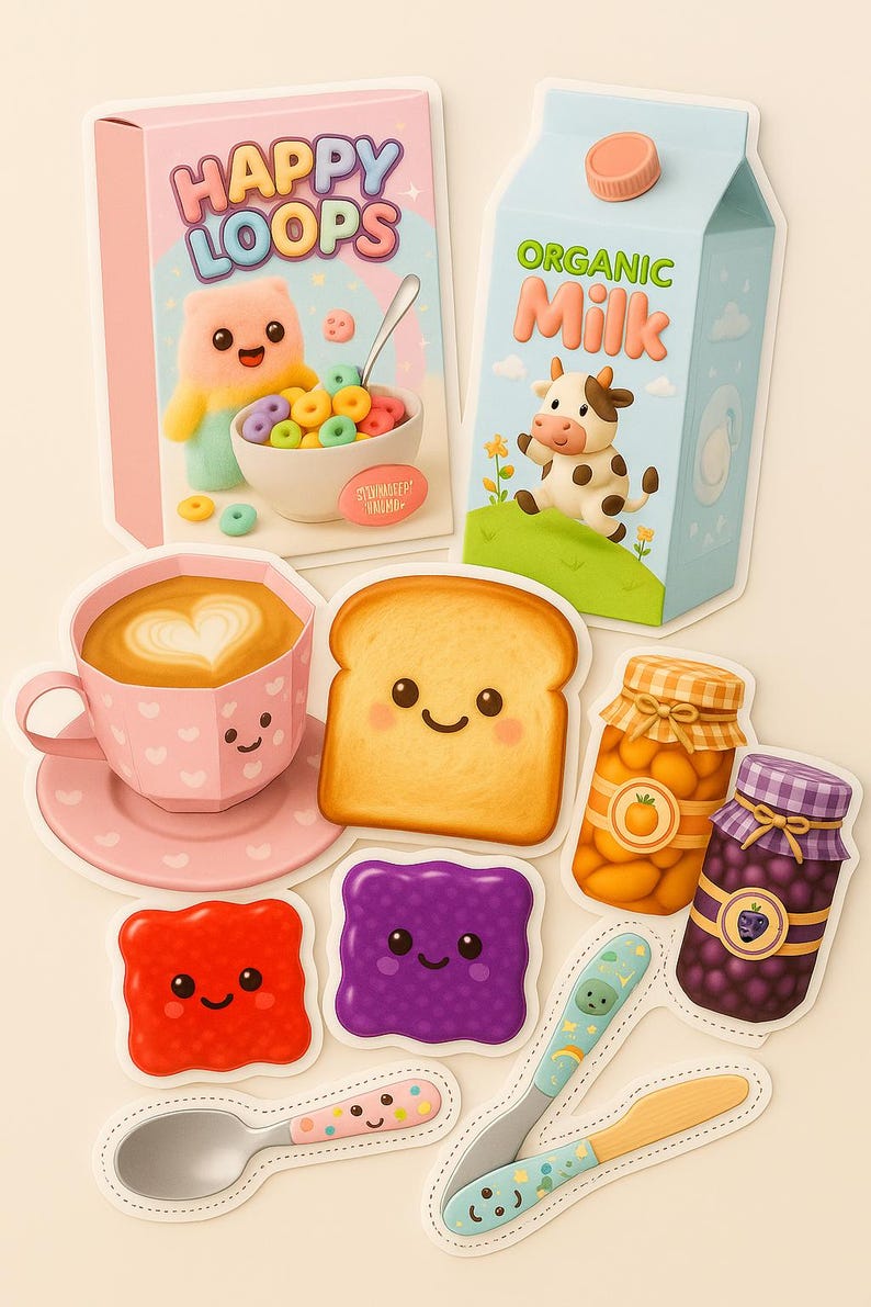Pretend Breakfast Play Kit – Printable Paper Food Activity PDF for Kids ...