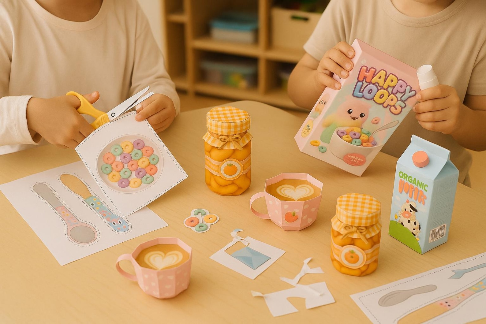 Pretend Breakfast Play Kit – Printable Paper Food Activity PDF for Kids ...