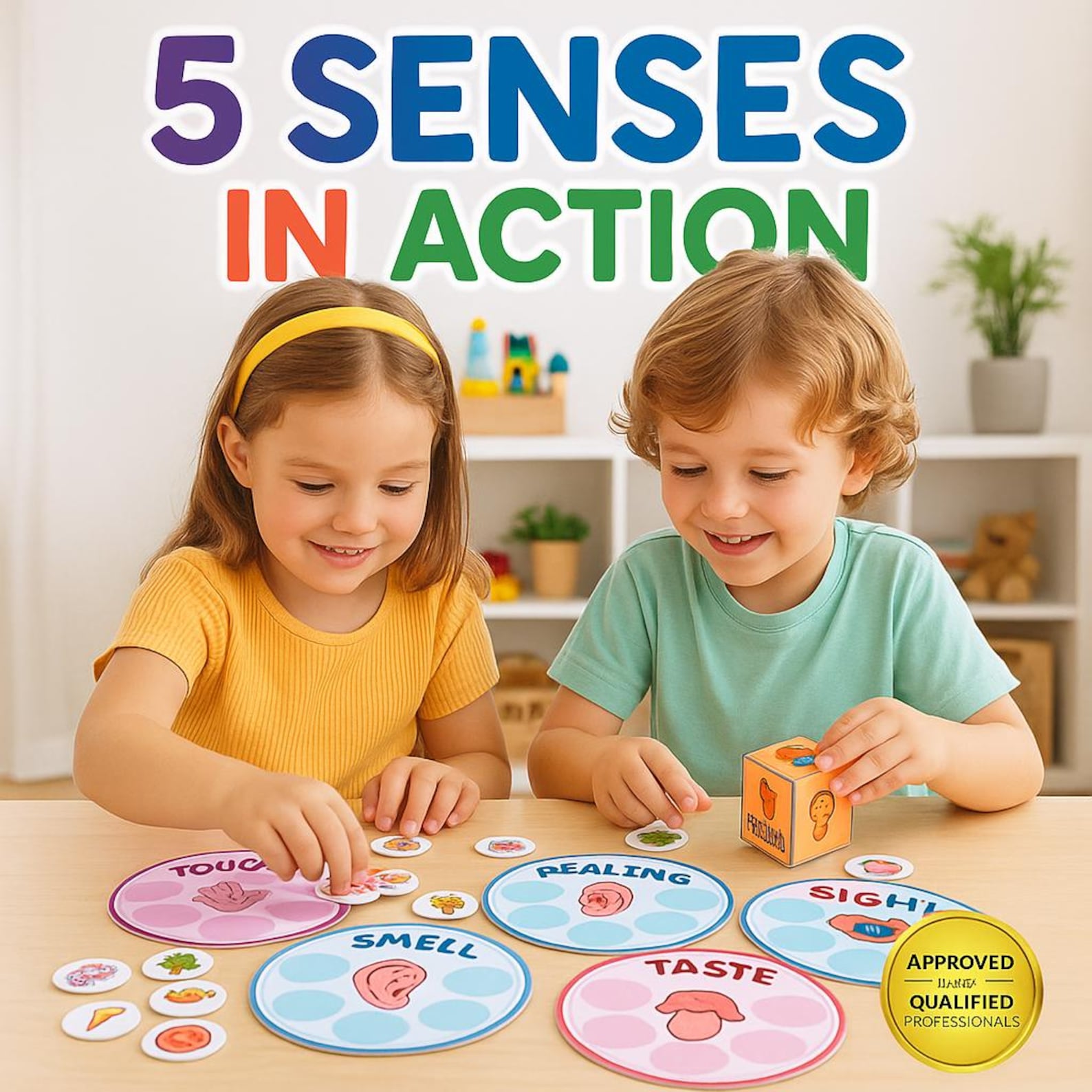 5 Senses Montessori Game: Sensory Sorting Activity (PDF) - Etsy