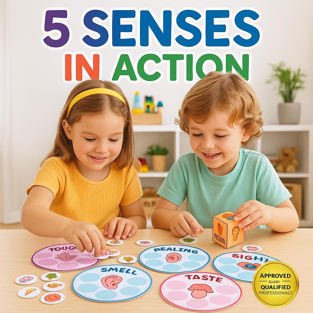 5 Senses Montessori Game: Sensory Sorting Activity (PDF) - Etsy