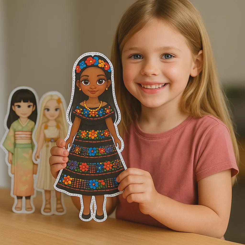 Cultural Paper Dolls Printable Kit: Diversity Dress-up Activity ...