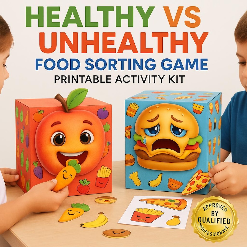 Healthy Vs Unhealthy Food Sorting Game: Printable Nutrition Activity ...