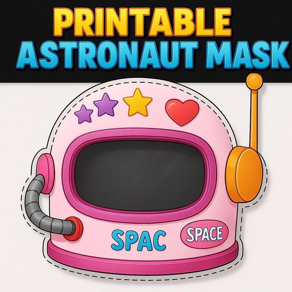 3D Printable Astronaut Mask for Kids: Creative Play, STEM Learning (A4 ...
