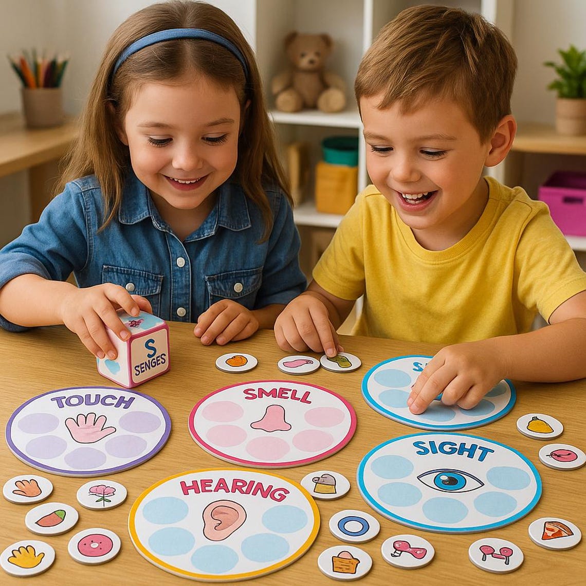 5 Senses Montessori Game: Sensory Sorting Activity (PDF) - Etsy