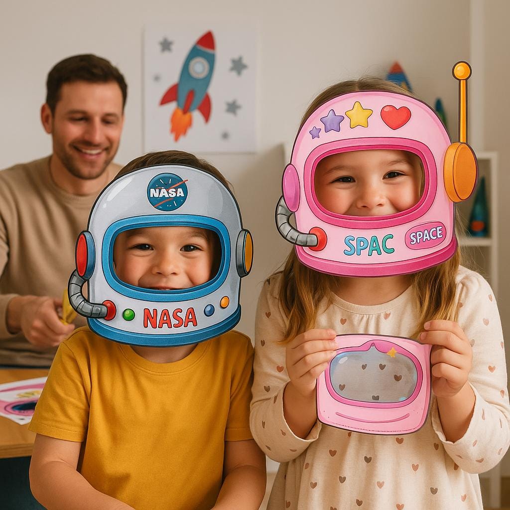 3D Printable Astronaut Mask for Kids: Creative Play, STEM Learning (A4 ...