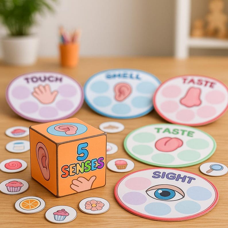 5 Senses Montessori Game: Sensory Sorting Activity (PDF) - Etsy