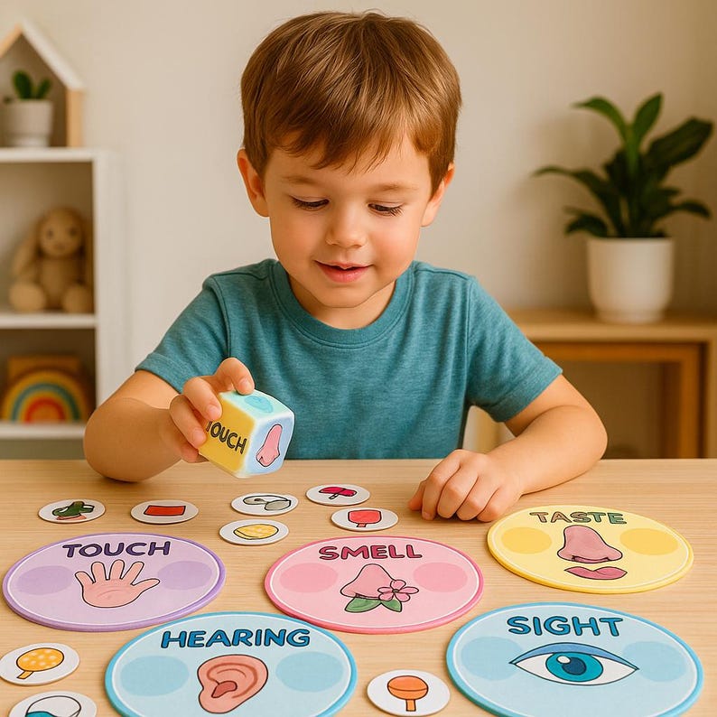 5 Senses Montessori Game: Sensory Sorting Activity (PDF) - Etsy