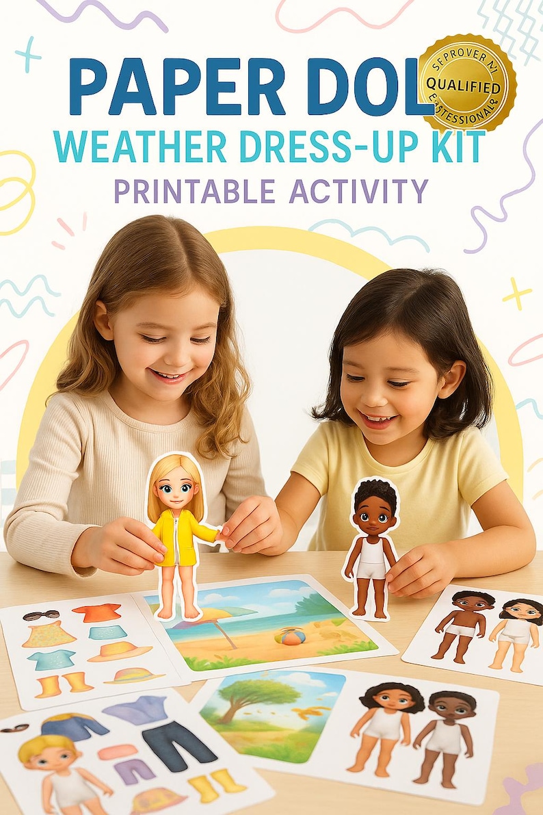 Paper Doll Weather Dress-up Kit – Printable Paper Dolls With Outfits ...