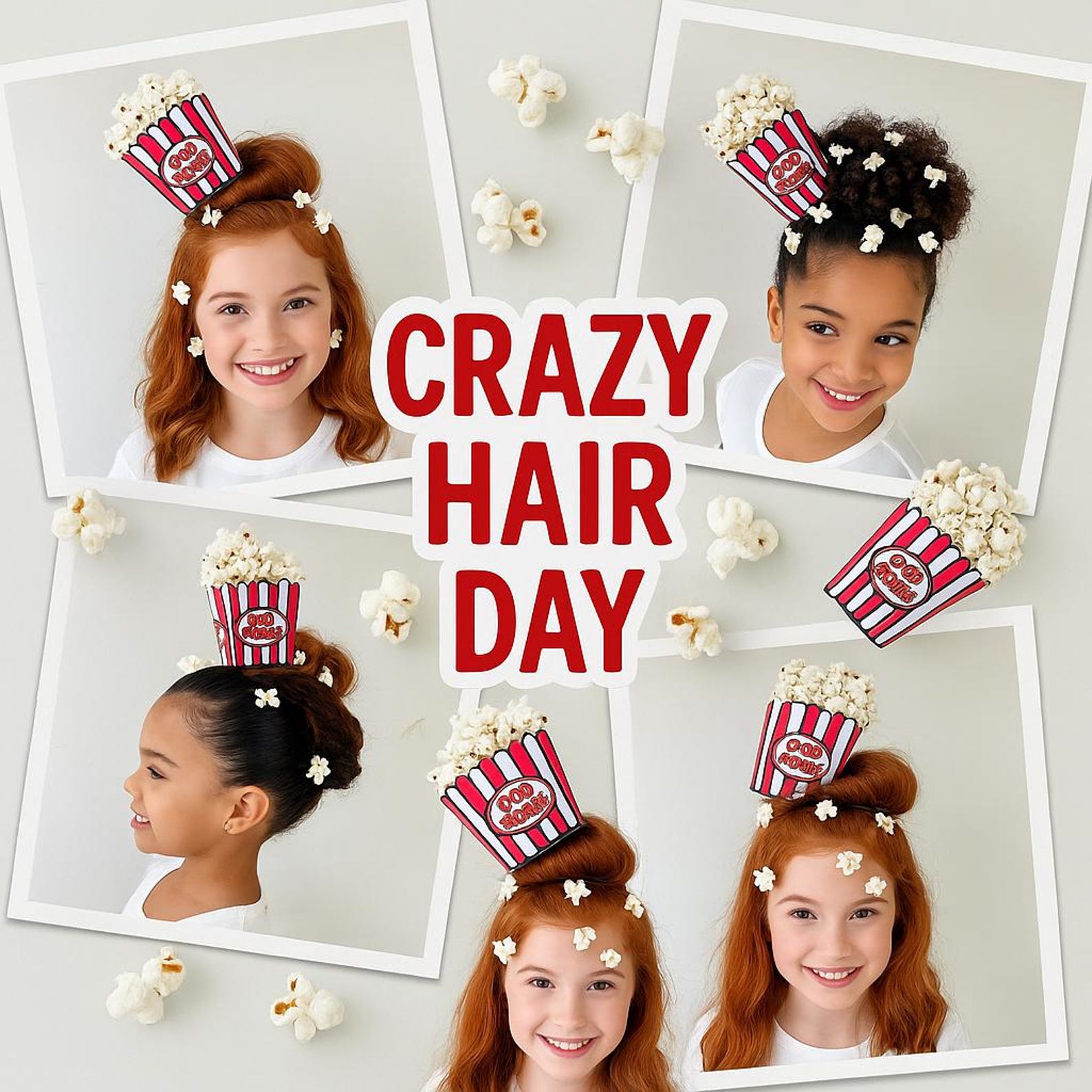 Popcorn Hair Day Printable – DIY Costume Prop (PDF Download) - Etsy UK