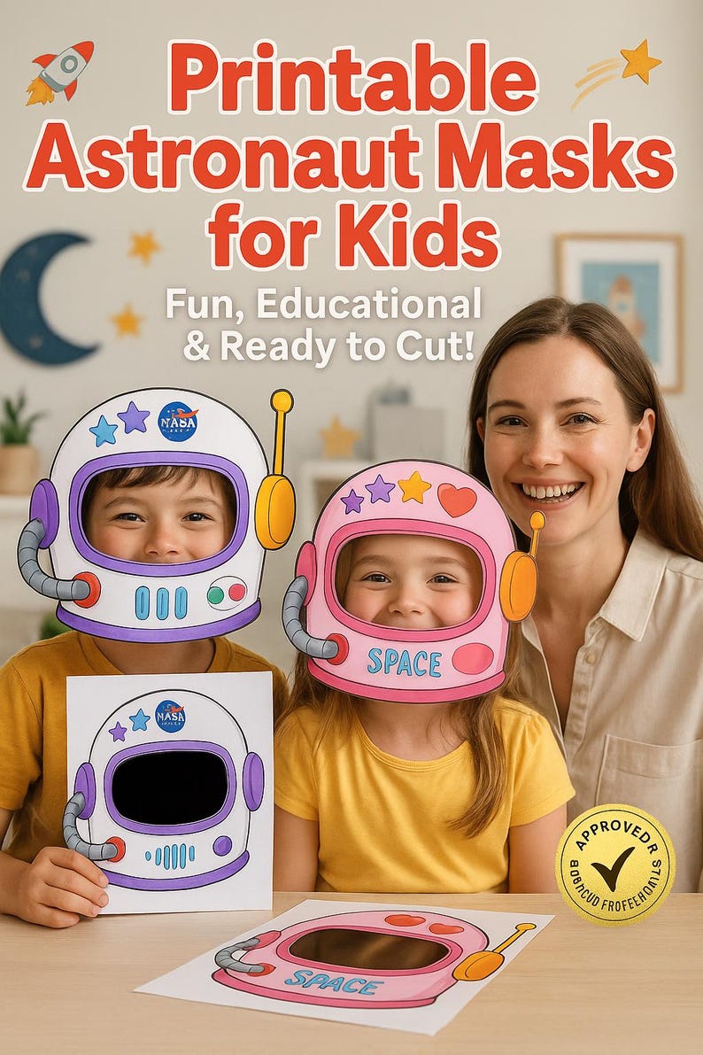 3D Printable Astronaut Mask for Kids: Creative Play, STEM Learning (A4 ...