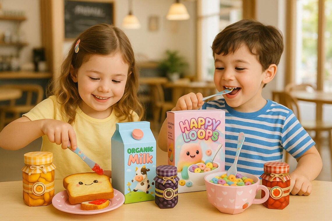 Pretend Breakfast Play Kit – Printable Paper Food Activity PDF for Kids ...